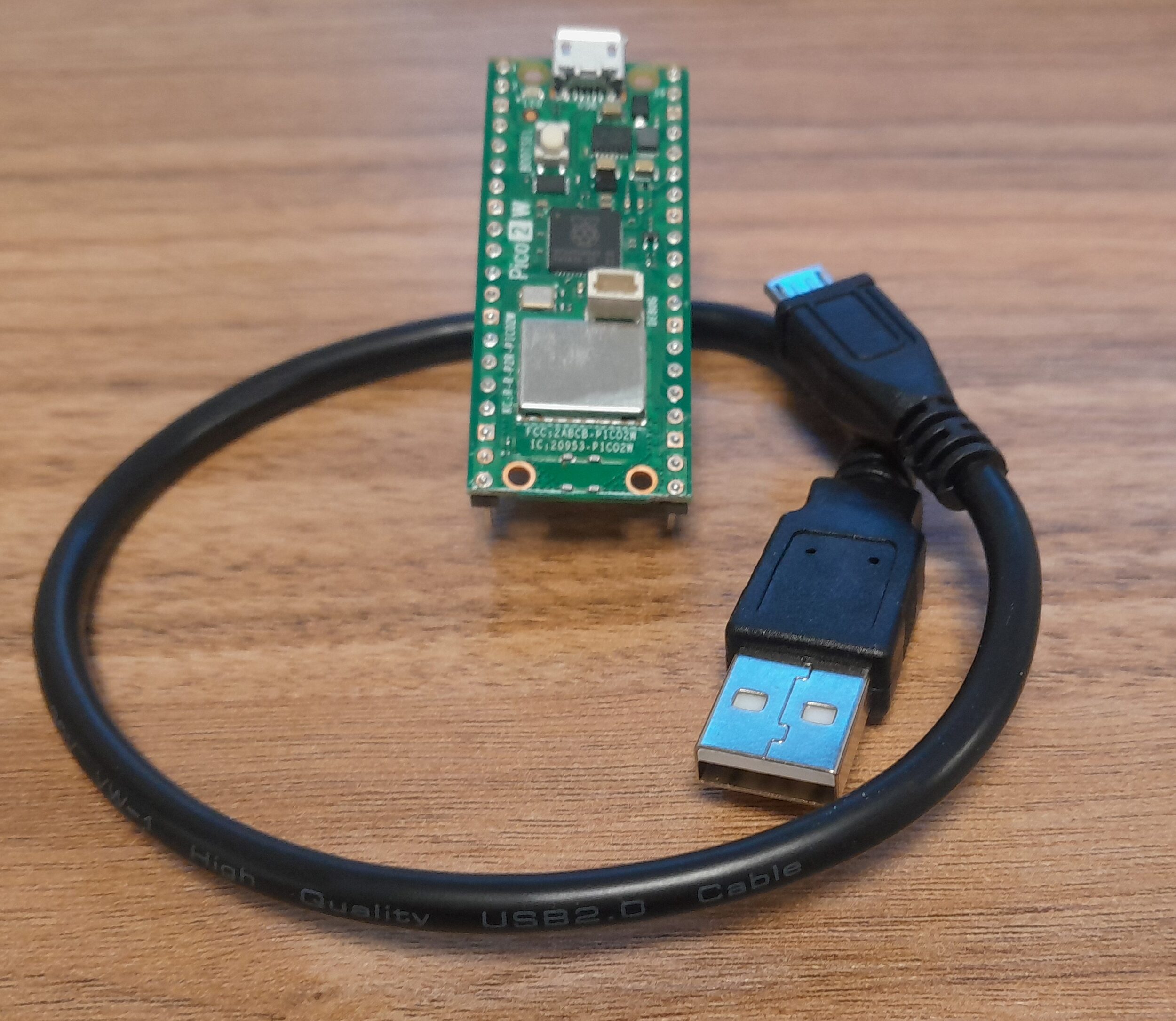 Raspberry Pi Pico 2WH ( m. header ) Micro USB - kabel